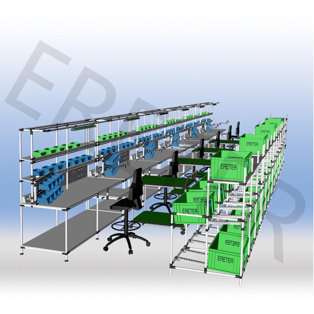 精益管工作站_精益管线棒_车间设备 / Workshop_艾瑞特 ERETER 官方网站