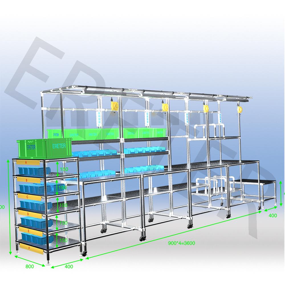 精益管-手动组装线_精益管线棒_车间设备 / Workshop_艾瑞特 ERETER 官方网站